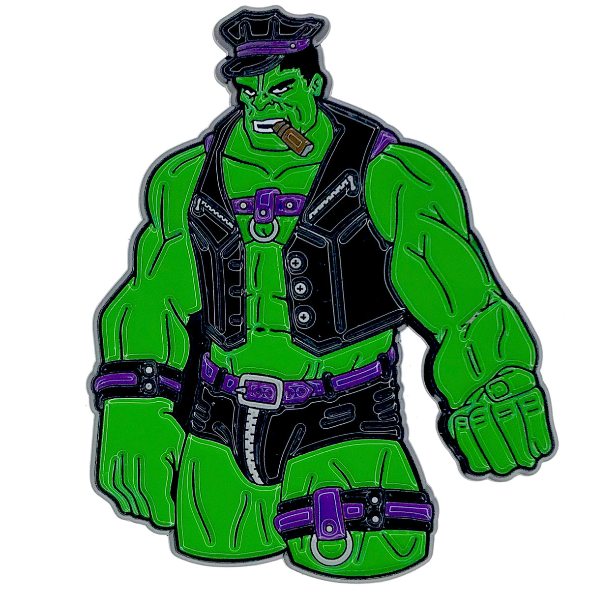 Green Goliath Leather Daddy Enamel Pin Gandk Industries